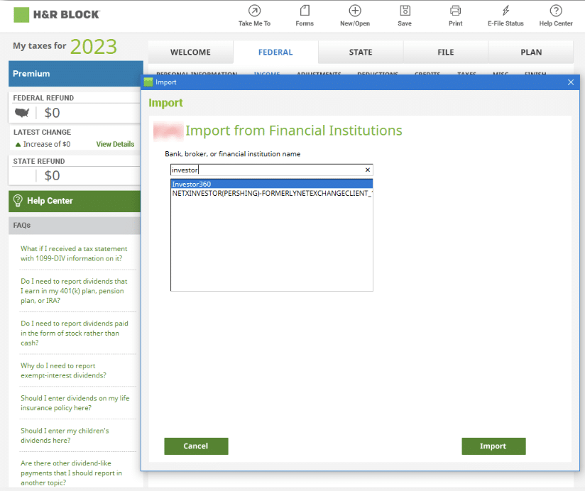 Investor360° Makes Filing Easier for H&R Block Users - SBS Retirement ...