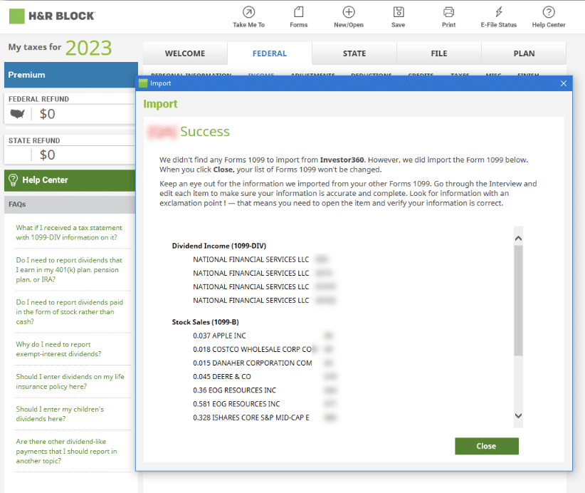 Investor360° Makes Filing Easier for H&R Block Users - SBS Retirement ...