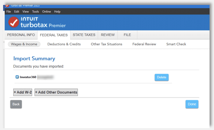 Investor360° Makes Filing Easier for TurboTax Users - SBS Retirement ...